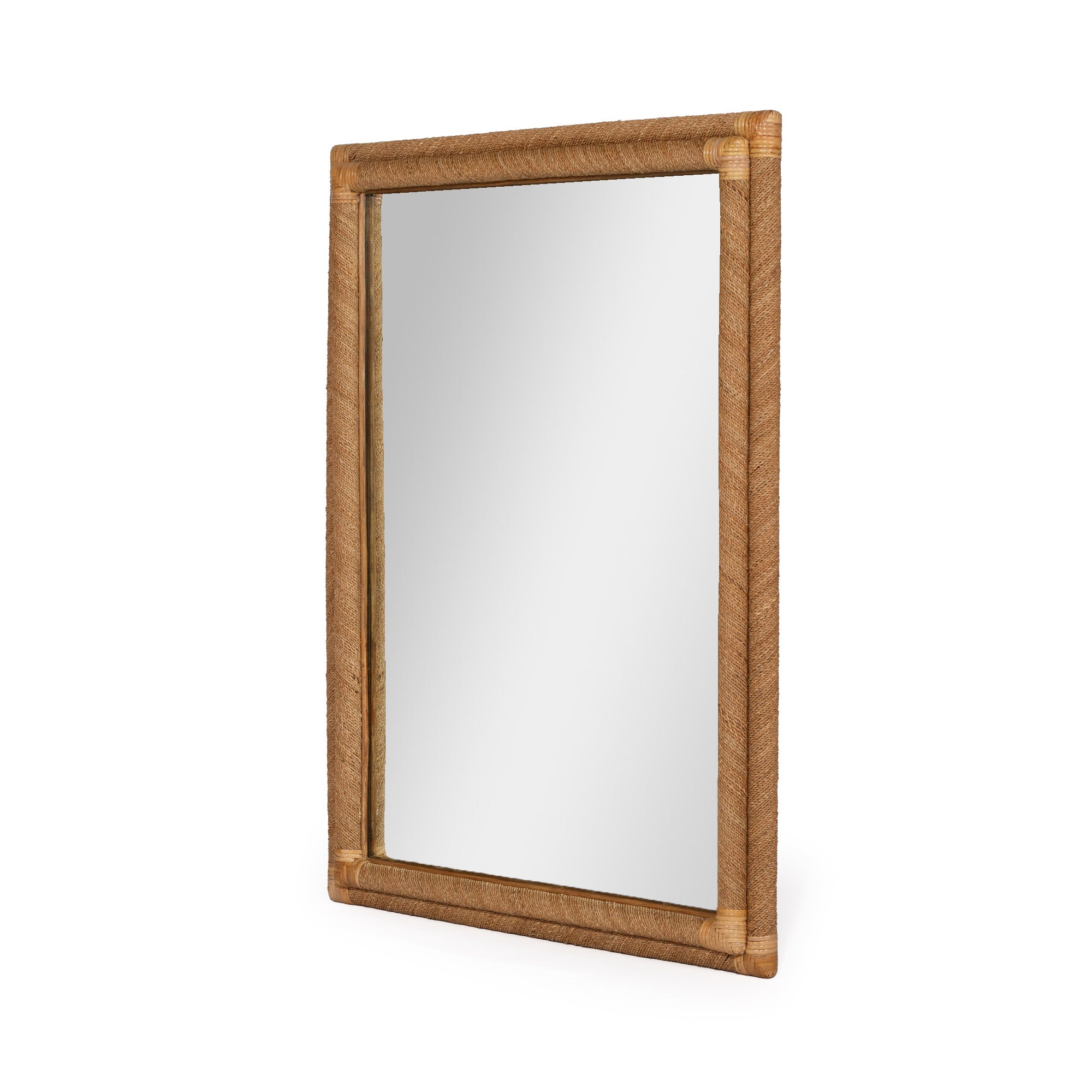 Chloe Natural Rope Mirror- Rectangular - 2 Rope Frame – Serrata Living